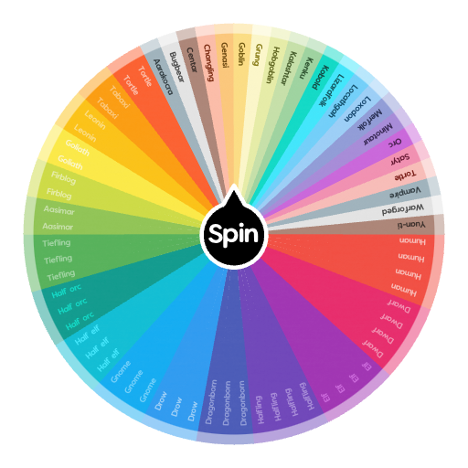DnD races by rarity | Spin the Wheel - Random Picker