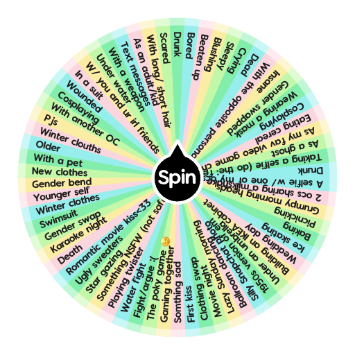 Draw ur ocs as/like/doing something | Spin the Wheel - Random Picker