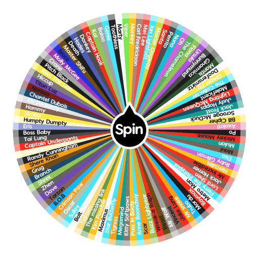 Dreamworks + Disney + Pixar | Spin The Wheel App