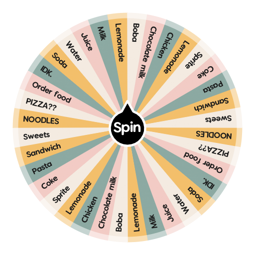 Eat 😌😋💗(& drink) | Spin the Wheel - Random Picker