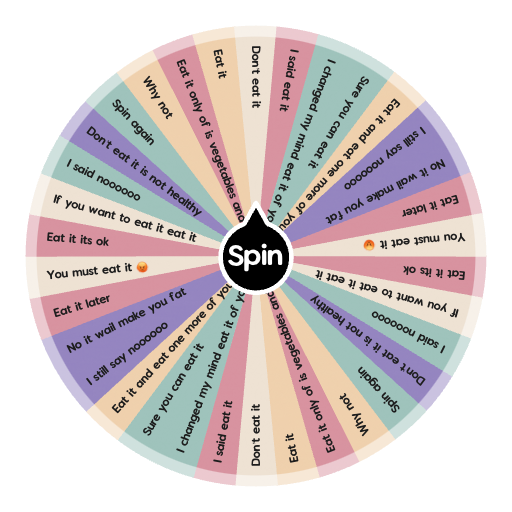Eat or not 😁 | Spin The Wheel - Random Picker