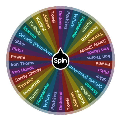 Electric Type Pokemon (Gen 9) | Spin the Wheel - Random Picker