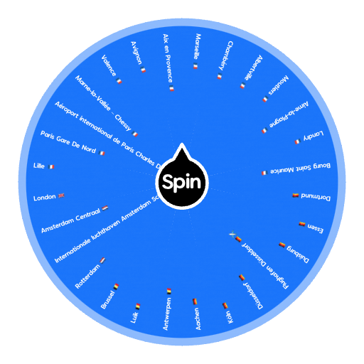 Eurostar Stations | Spin the Wheel - Random Picker