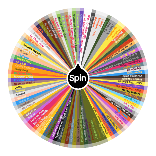 EVERY FIVE NIGHTS AT FREDDYS CHARCTERS🐻🐥🐰🦊 | Spin The Wheel App EVERY FIVE NIGHTS AT FREDDYS CHARCTERS🐻🐥🐰🦊 | Spin The Wheel App