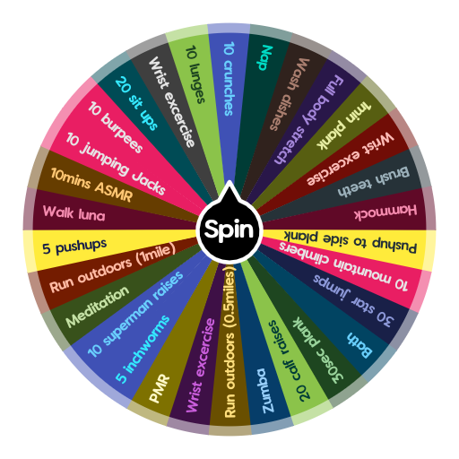 Excercise body&mind | Spin the Wheel - Random Picker