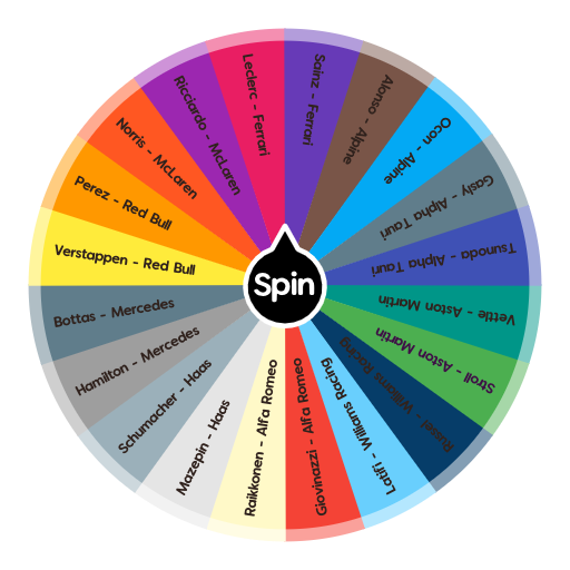 F1 - Drivers and Teams | Spin the Wheel - Random Picker