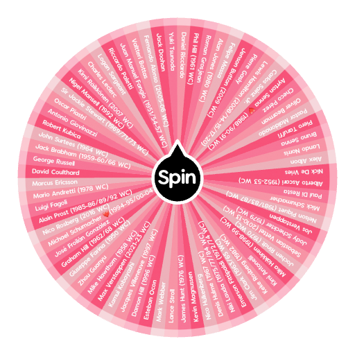 F1 Drivers: 1950-2025 | Spin the Wheel - Random Picker