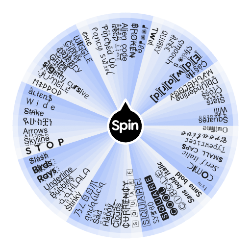 Fonts | Spin the Wheel - Random Picker