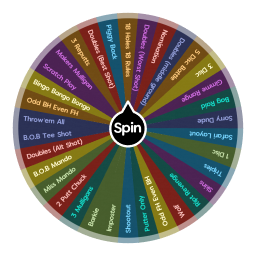 Fun Disc Golf Formats | Spin the Wheel - Random Picker