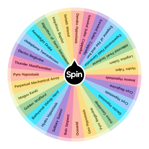 Genshin boss (version 4.8) | Spin The Wheel - Random Picker