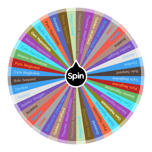 Genshin Impact bosses | Spin The Wheel - Random Picker