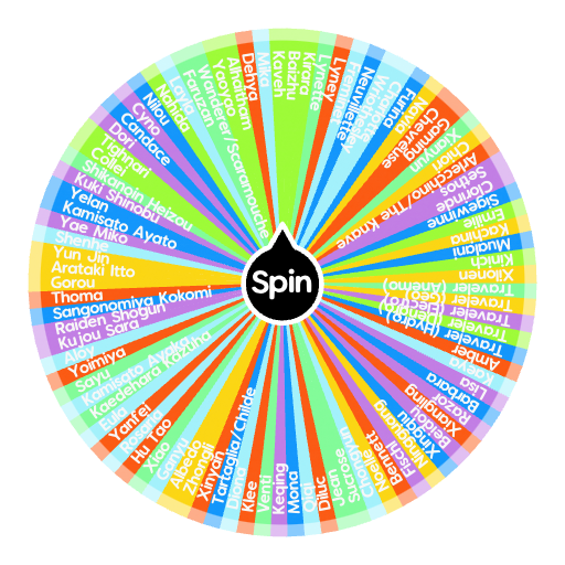 Genshin Impact Characters (for random team) (5.1 update) | Spin the Wheel - Random Picker