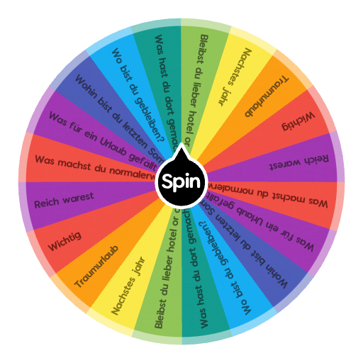 German speaking quesions holiday | Spin the Wheel - Random Picker