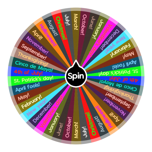 Get your favorite holiday or month! | Spin The Wheel - Random Picker