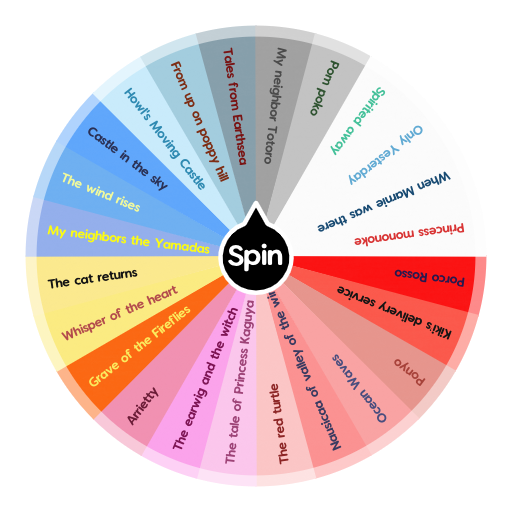 Ghibli movie time! | Spin the Wheel - Random Picker