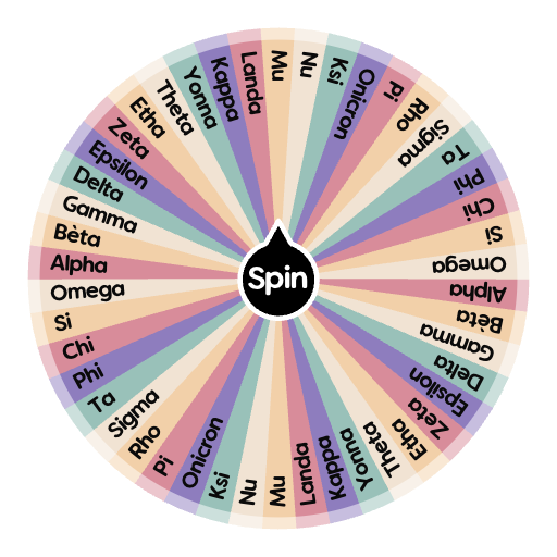 Greek alphabet | Spin the Wheel - Random Picker