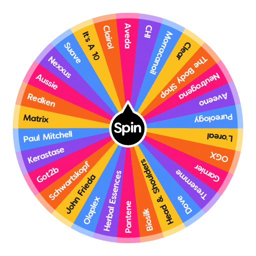 Hair Care Brands | Spin the Wheel - Random Picker