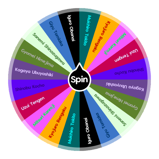Hashiras + Master Wheel | Spin The Wheel - Random Picker