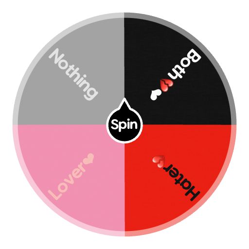 Hater, Lover, Nothing or both? | Spin the Wheel - Random Picker