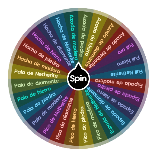Herramientas de Minecraft | Spin the Wheel - Random Picker