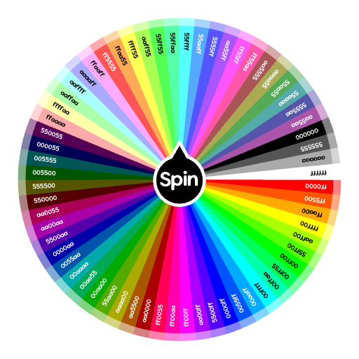 hex codes with 0, 85, 170, 255 rgb | Spin the Wheel - Random Picker