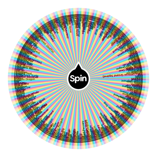 Huge list of animals- including fantasy | Spin The Wheel - Random Picker