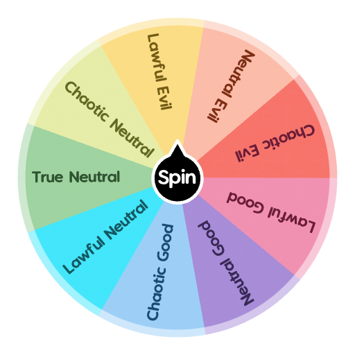 Last alignment standing is your alignment for your character | Spin the ...