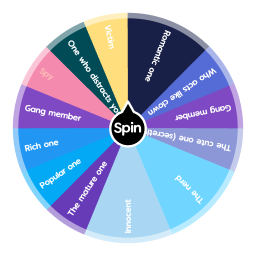 Let's be actors♡♡♡ Hide slices. Your role | Spin The Wheel - Random Picker