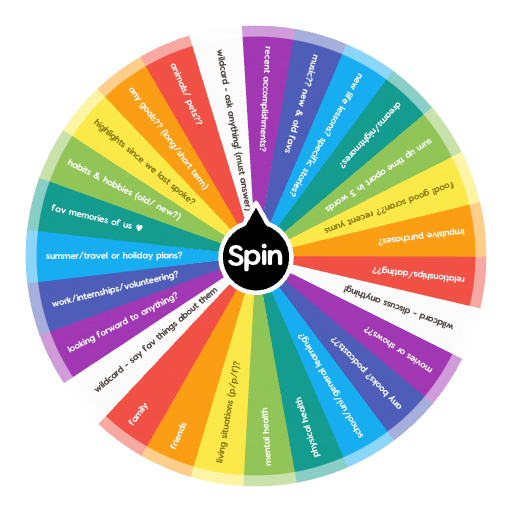 let’s chat! 2.0 :) (w/ wildcards) | Spin the Wheel - Random Picker