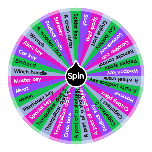 List of items from granny 1: alien key is installed | Spin the Wheel ...
