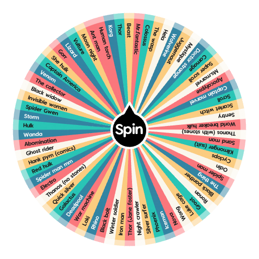 Marvel wheel (strongest) | Spin The Wheel App