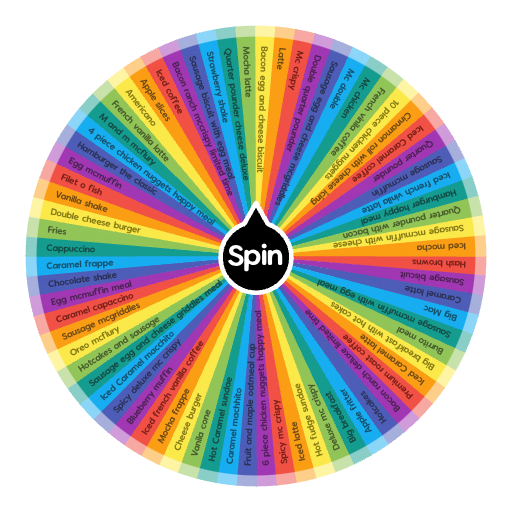 Mcdonald's menu. What to get | Spin the Wheel - Random Picker