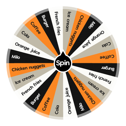 Mcdonald's's menu | Spin the Wheel - Random Picker
