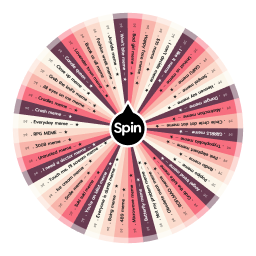 ⊹ ★ Meme / Trend / Animation ʚ 🎭 ☆ | Spin the Wheel - Random Picker