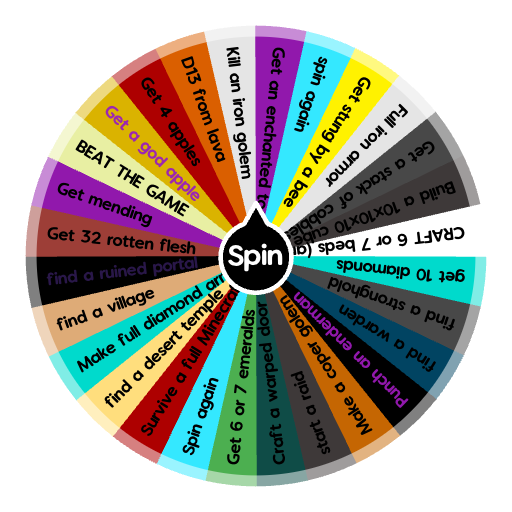 Minecraft Challenges | Spin The Wheel - Random Picker