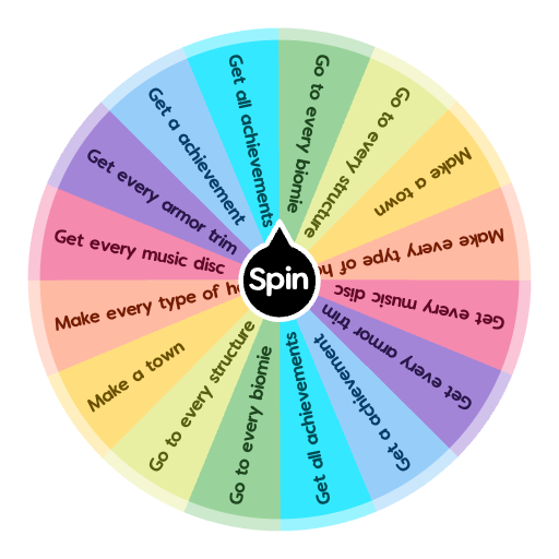 Minecraft challenges | Spin The Wheel - Random Picker