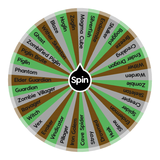 Minecraft Hostile and Neutral Mobs | Spin the Wheel - Random Picker