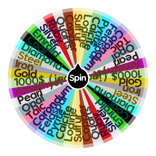 Minerals or Wealth | Spin the Wheel - Random Picker