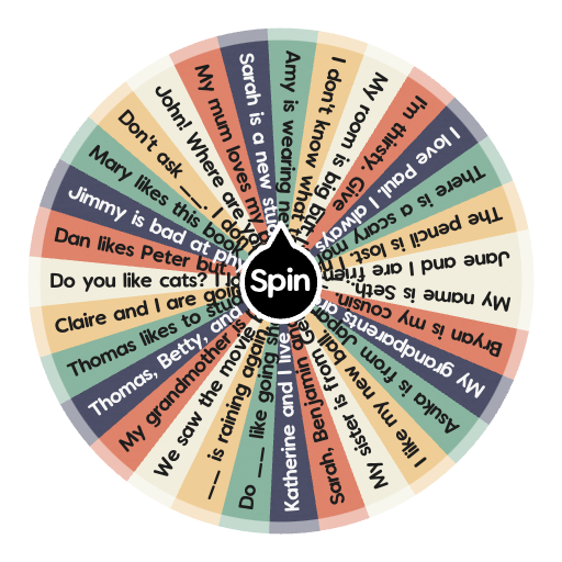 Mixed Pronoun | Spin the Wheel - Random Picker