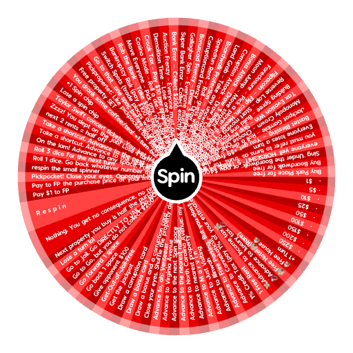 Monopoly free parking spin wheel. If you land on a red on the Free ...
