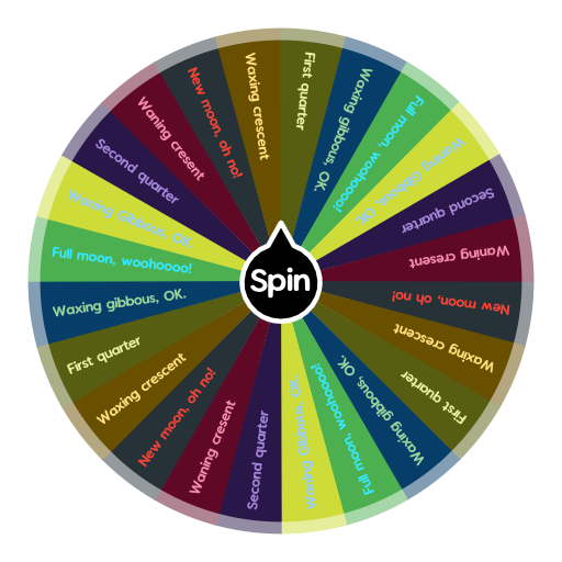 Moon phases | Spin the Wheel - Random Picker