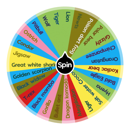Most powerful Animals | Spin the Wheel - Random Picker