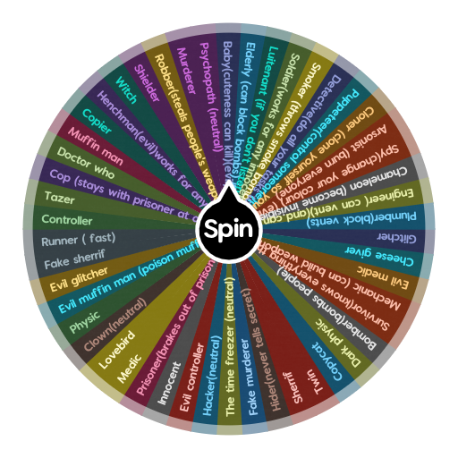Murder destiny (among us with 51 roles) | Spin the Wheel - Random Picker