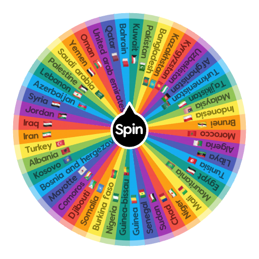 Muslim countries | Spin the Wheel - Random Picker