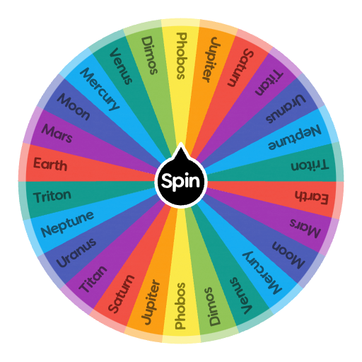 My favorite planet or moon? | Spin The Wheel - Random Picker
