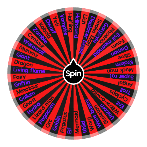 Mythical creatures | Spin the Wheel - Random Picker