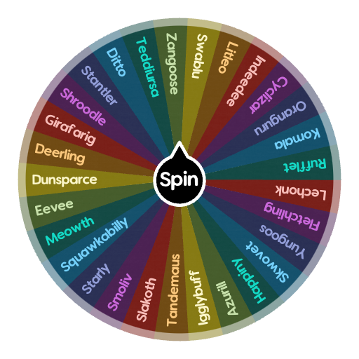 Normal Type Pokemon (Gen 9) | Spin The Wheel App