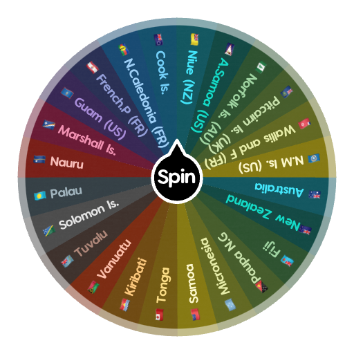 Oceania | Spin the Wheel - Random Picker