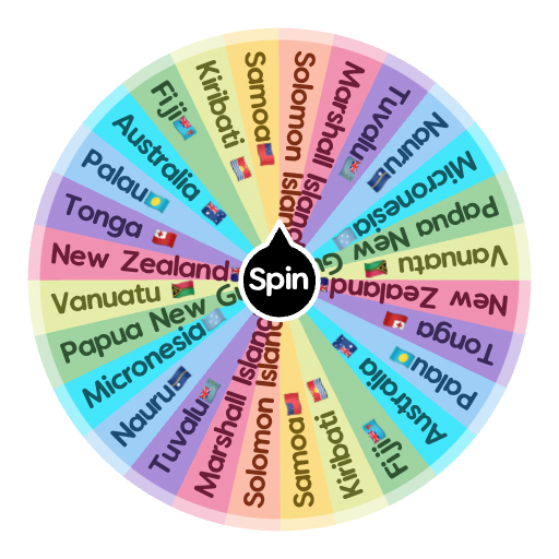 Oceania country elimination | Spin the Wheel - Random Picker