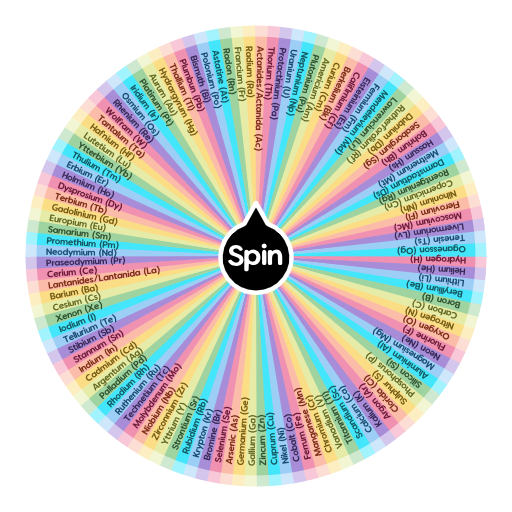 Periodic Table of Elements | Spin the Wheel - Random Picker